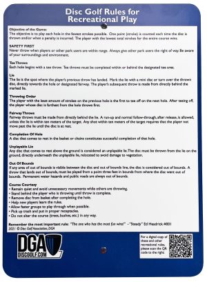 Disc Golf Tee Signs • DGA Disc Golf